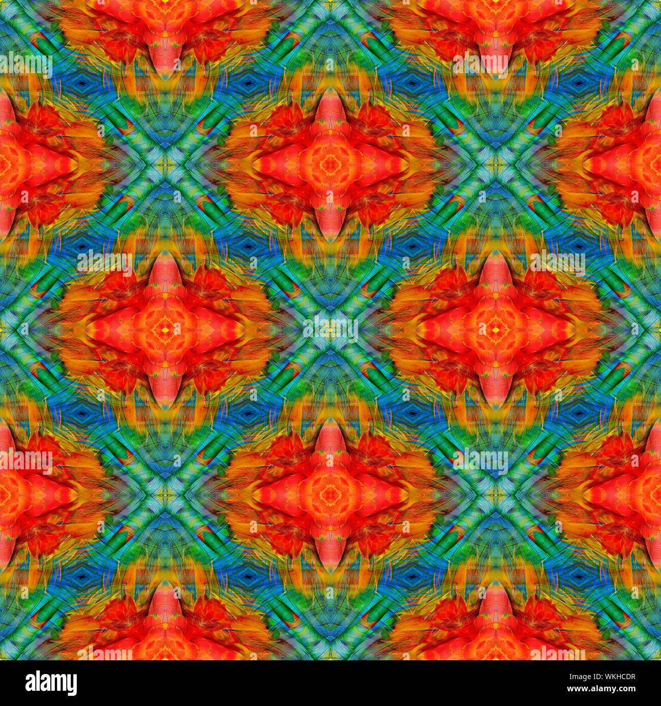 Beautiful seamless pattern made from Scarlet Macaw feathers Stock Photo ...