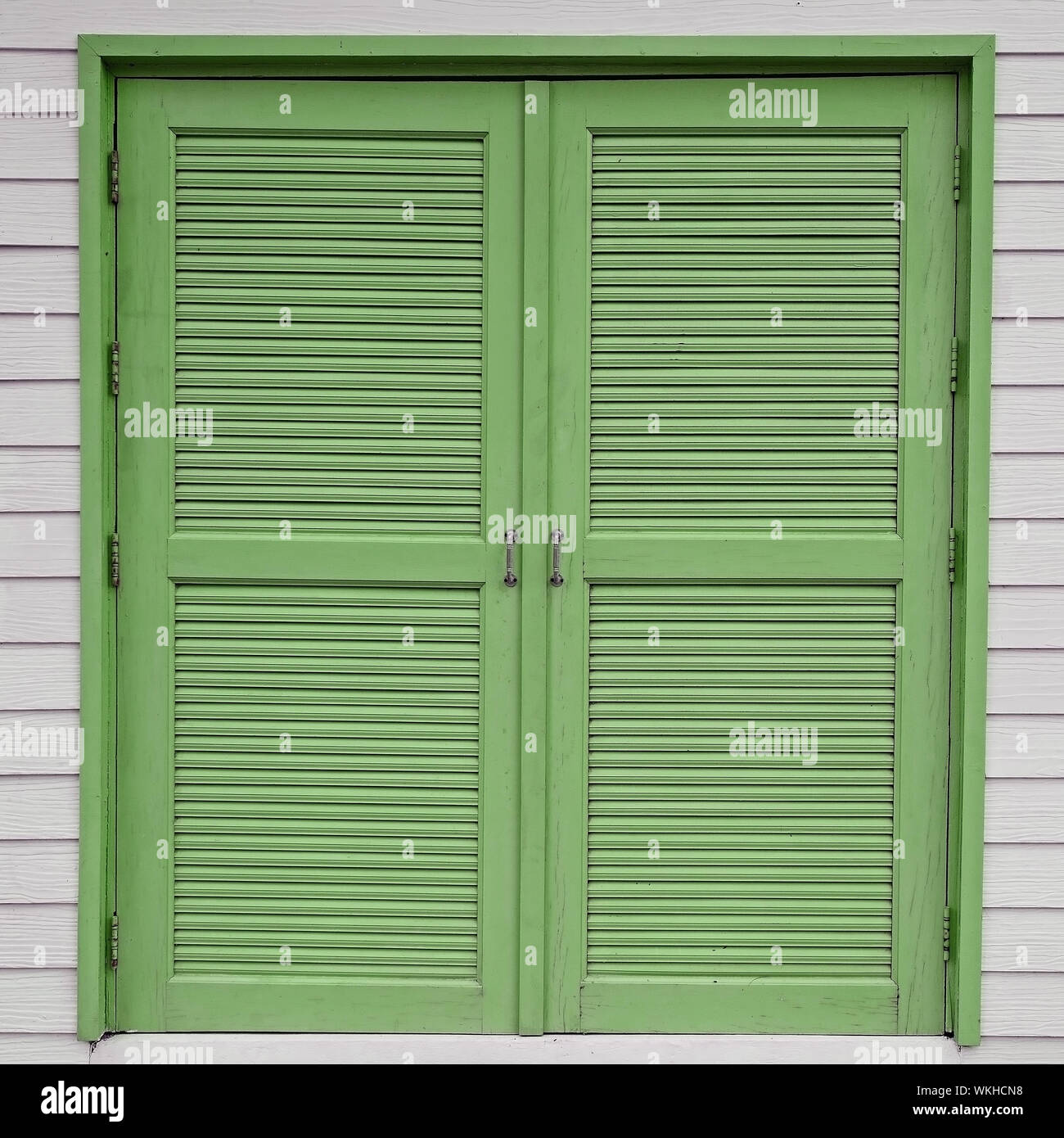 Beautiful vintage wooden window on a white wood background Stock Photo ...