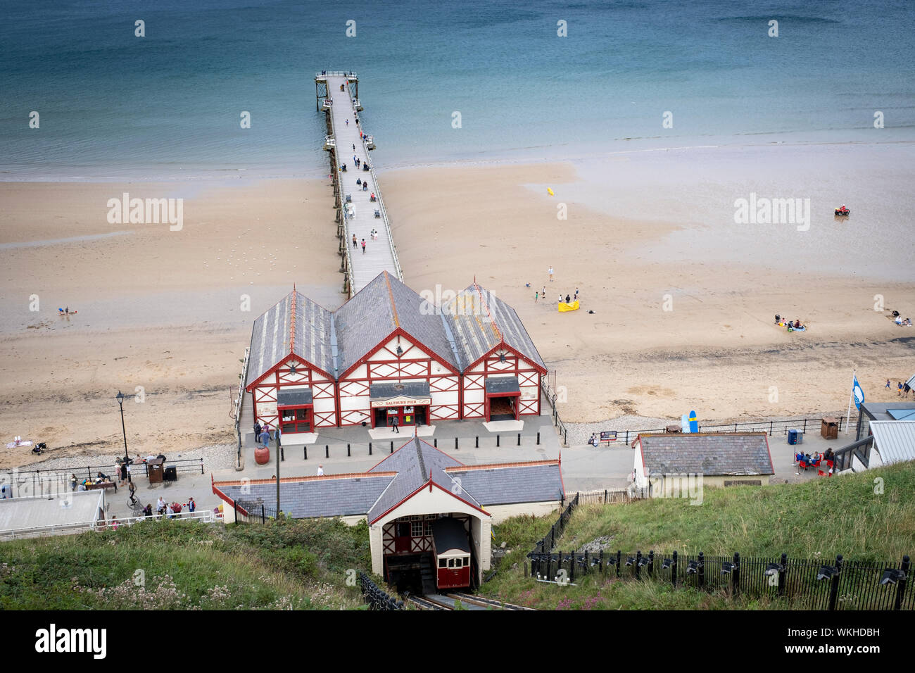 The Saltburn Cliff Lift at Saltburn-by-the-Sea, United Kingdom Stock ...