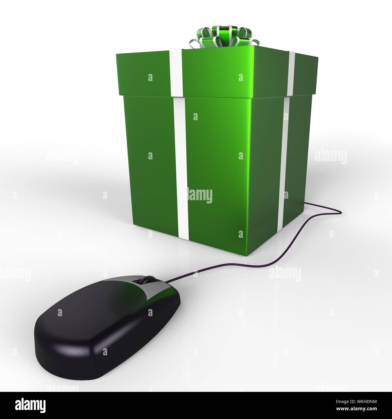 Online Gift Representing World Wide Web And Wrapped Celebrate Stock ...