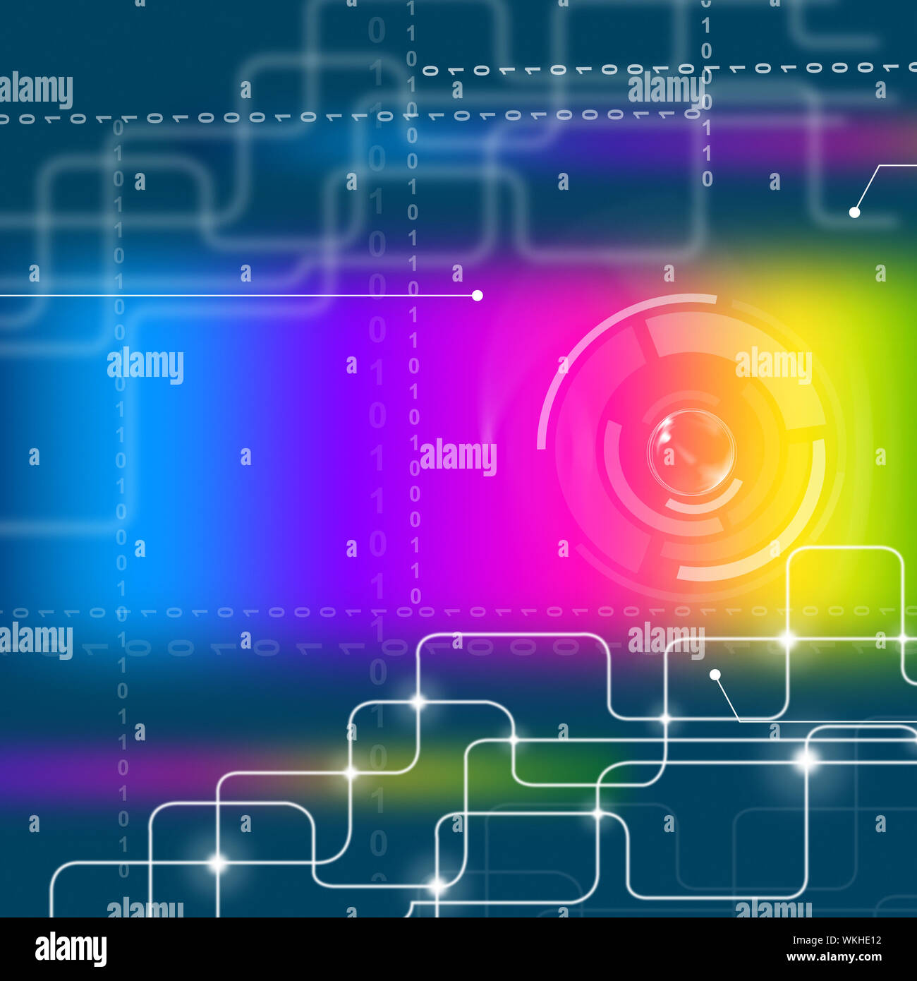 Colorful Technology Representing Hi-Tech Colours And Abstract Stock ...