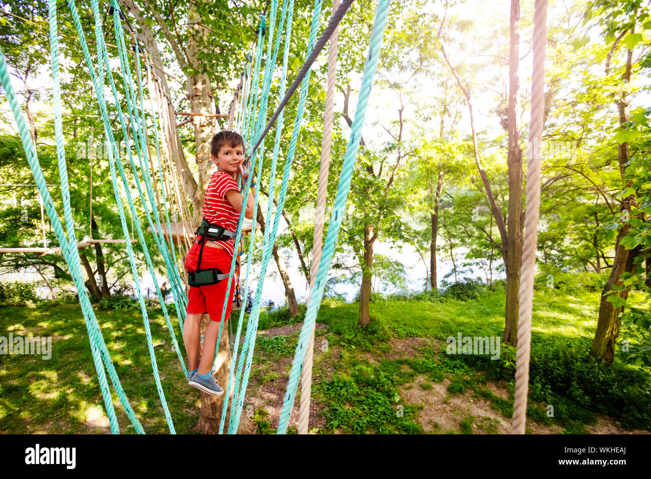High ropes walk hi-res stock photography and images - Alamy