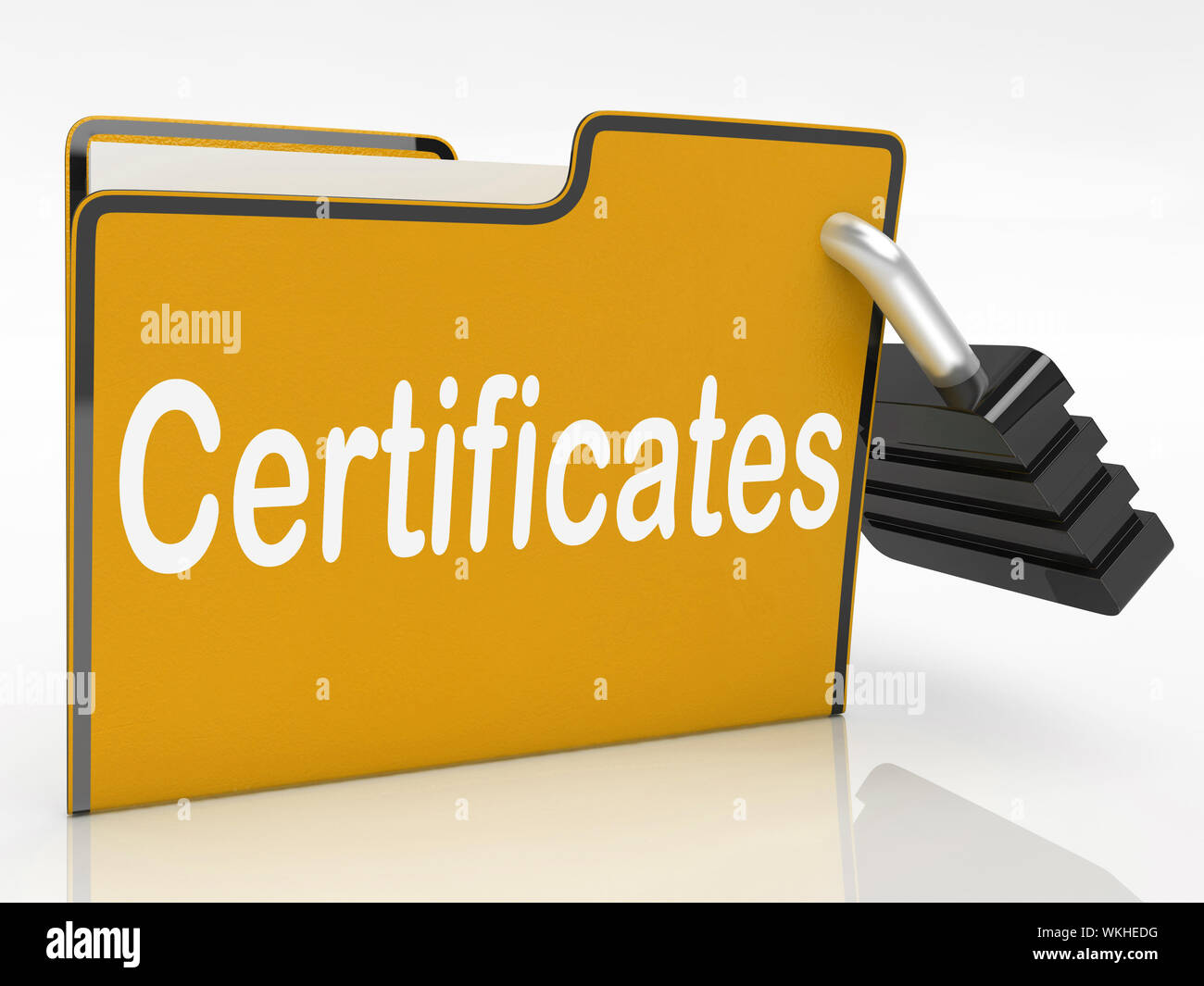 File Security Meaning Binder Secured And Correspondence Stock Photo - Alamy