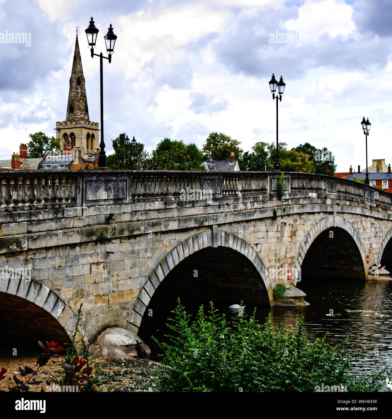 Bedford town bridge in Bedfordshire, England, UK spanning the River ...