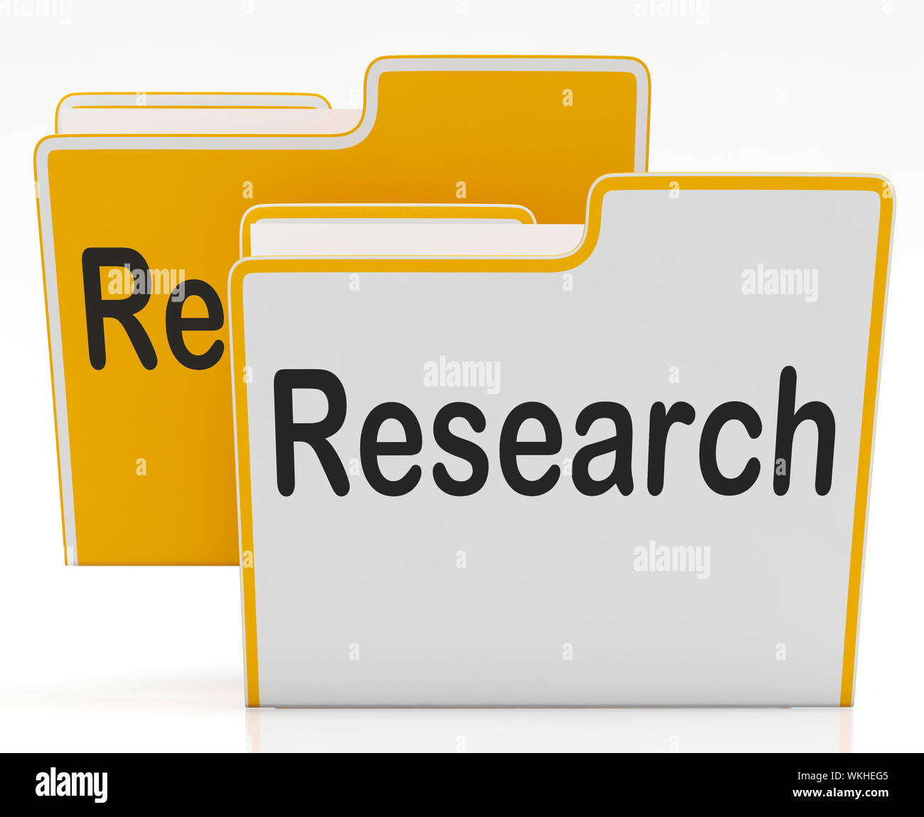 Research Files Showing Gathering Data And Folders Stock Photo - Alamy