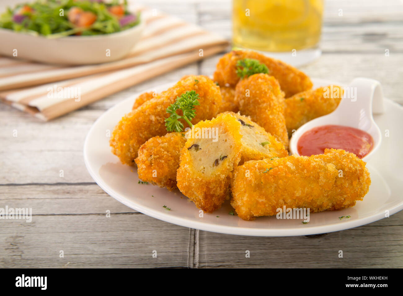 Chicken nugget dipping hi-res stock photography and images - Alamy