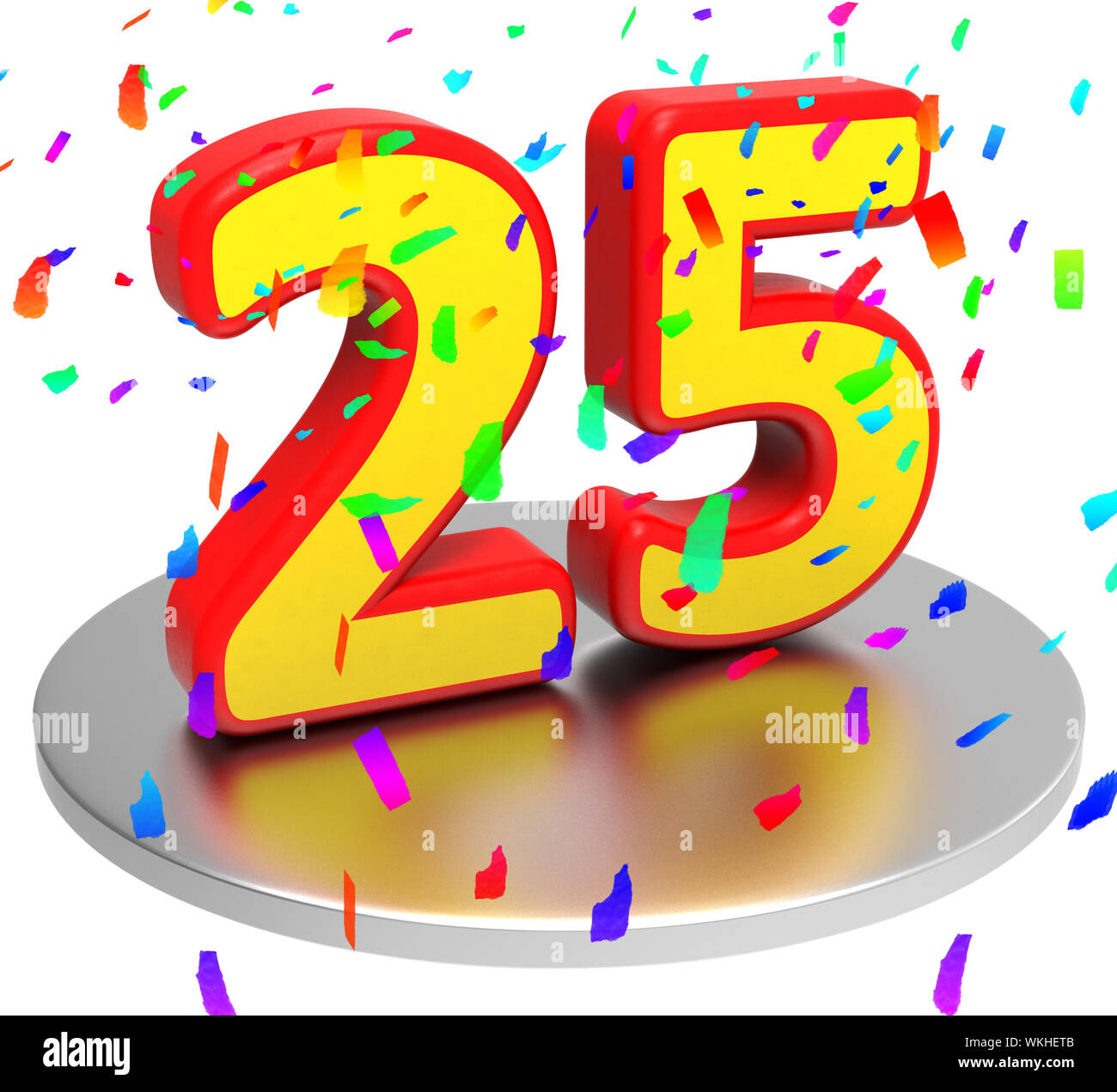 Twenty Fifth Showing Birthday Party And Congratulations Stock Photo - Alamy