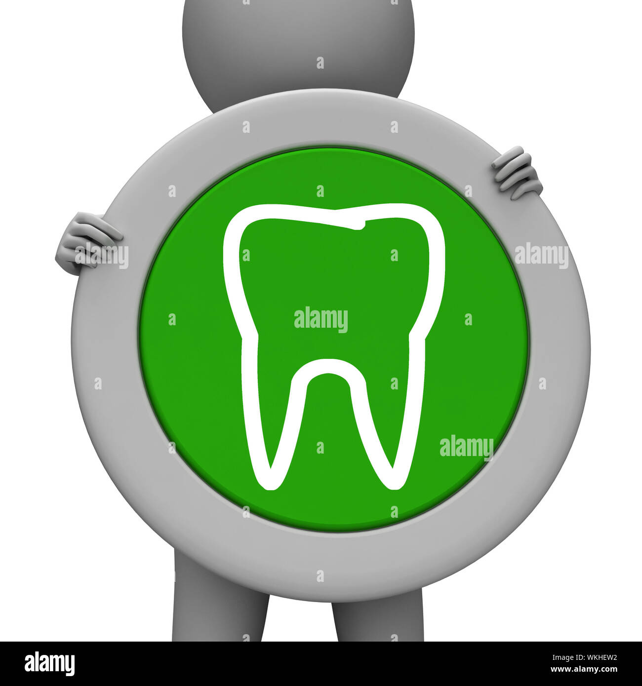 Tooth Icon Meaning Dentist Icons And Placard Stock Photo - Alamy