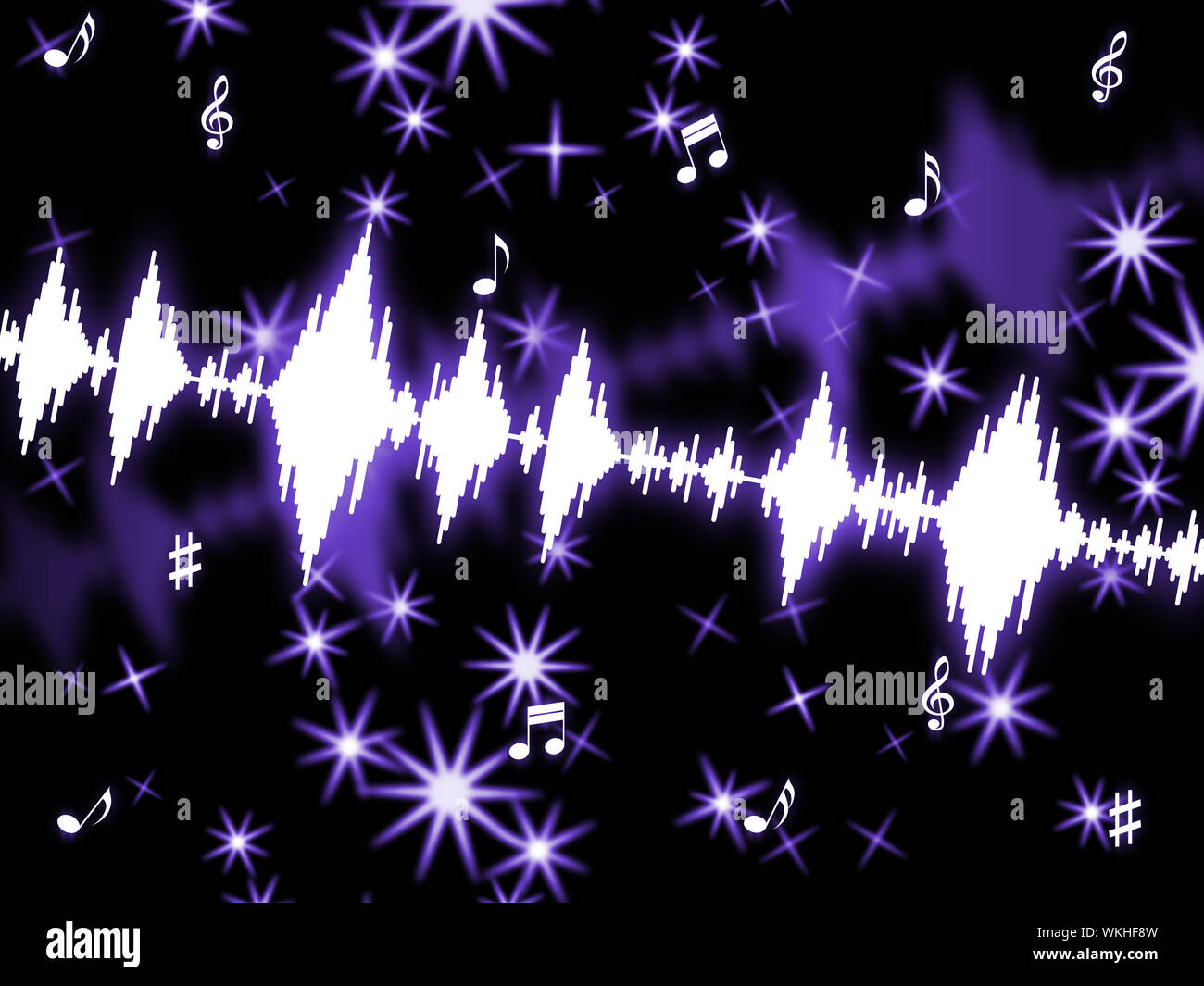 Sound Wave Indicating Music Soundwaves And Amplifier Stock Photo - Alamy