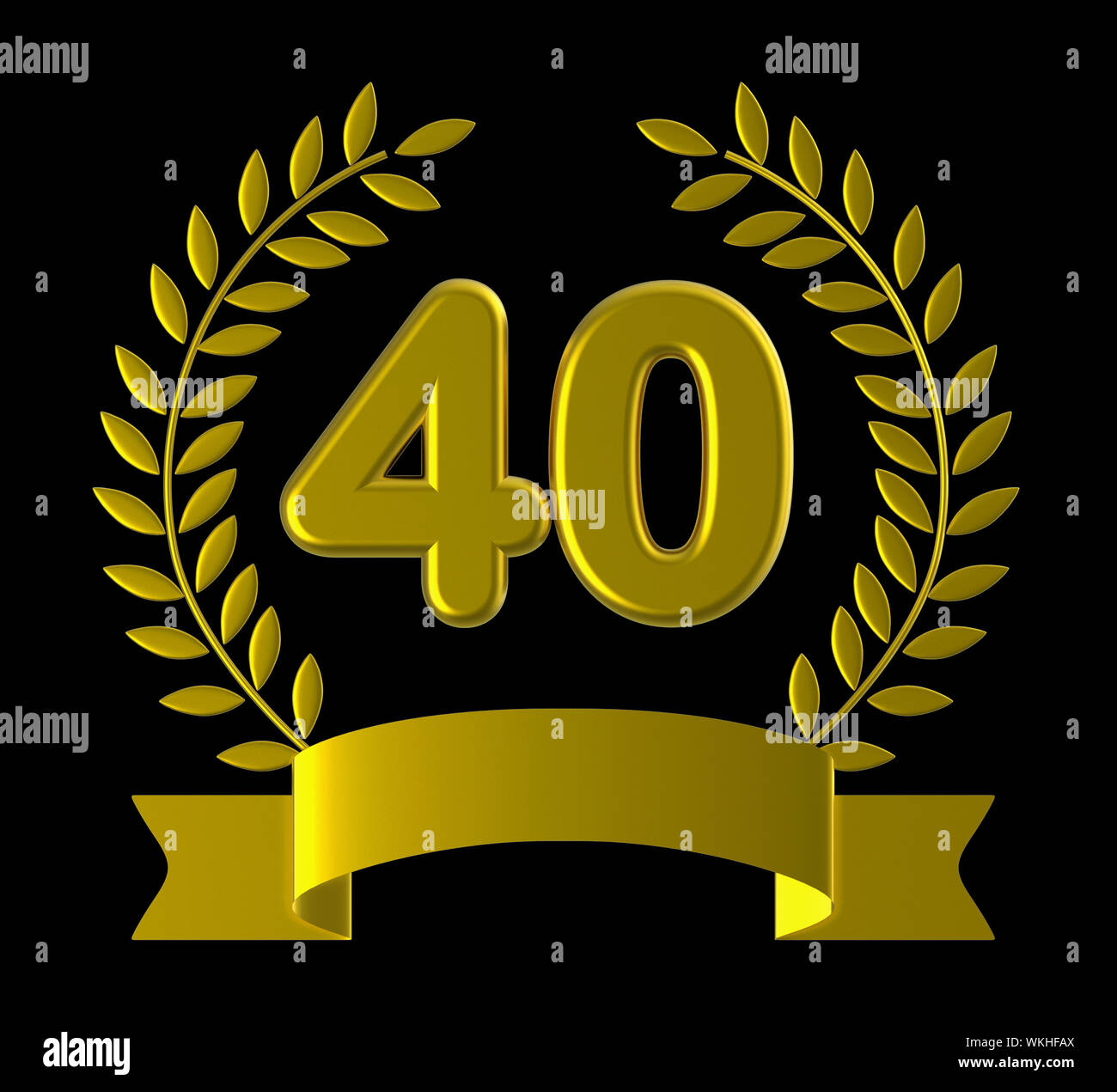 Anniversary Forty Indicating Happy Birthday And Fortieth Stock Photo ...