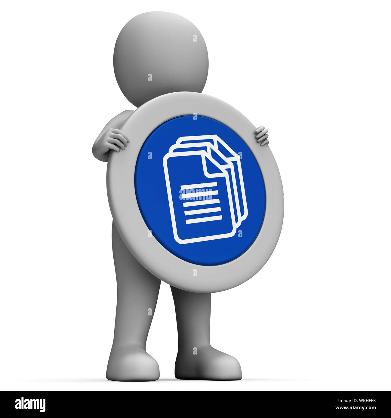 Documents Sign Representing Signboard Folder And Catalogue Stock Photo ...