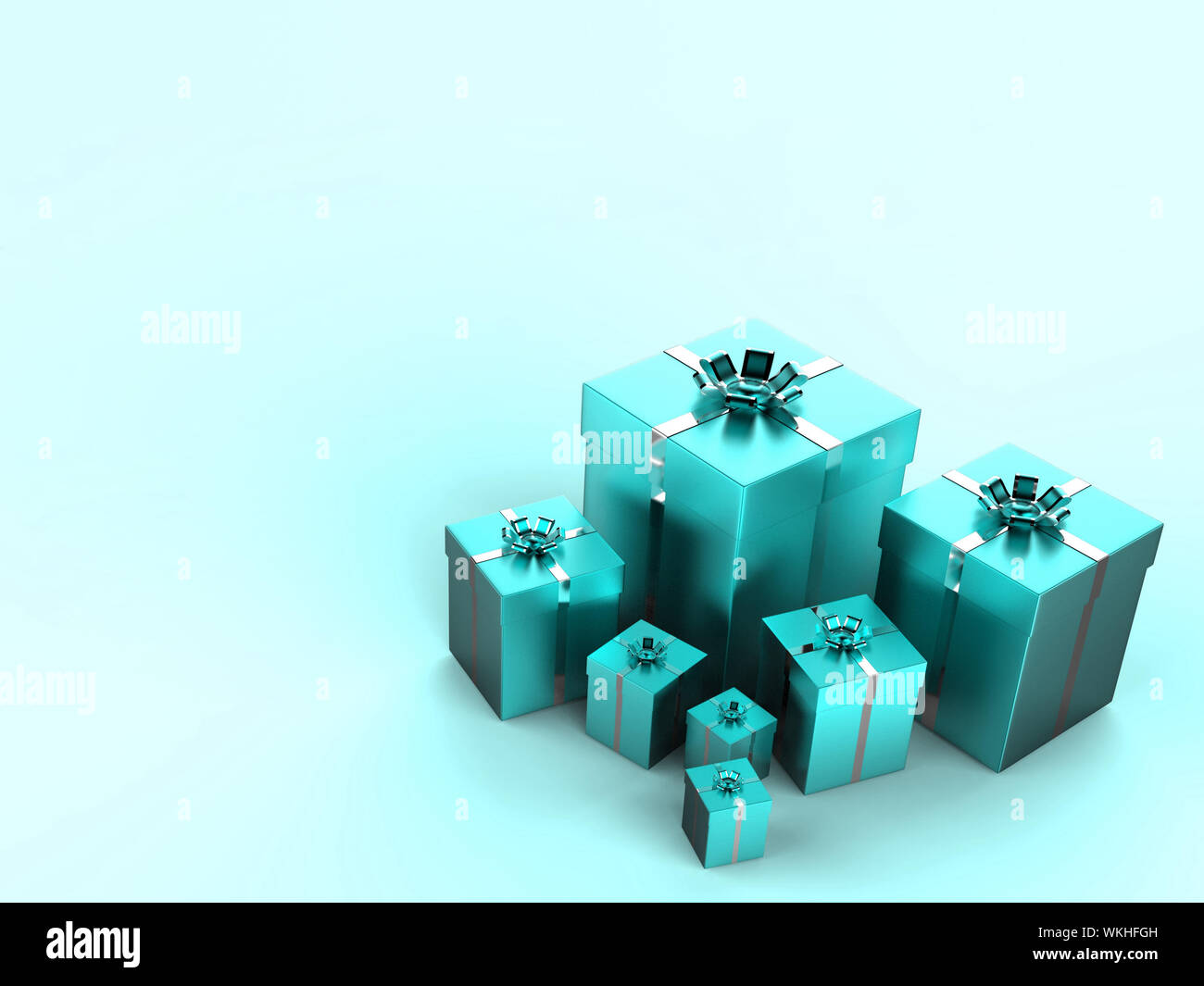 Giftboxes Birthday Indicating Empty Space And Surprises Stock Photo - Alamy