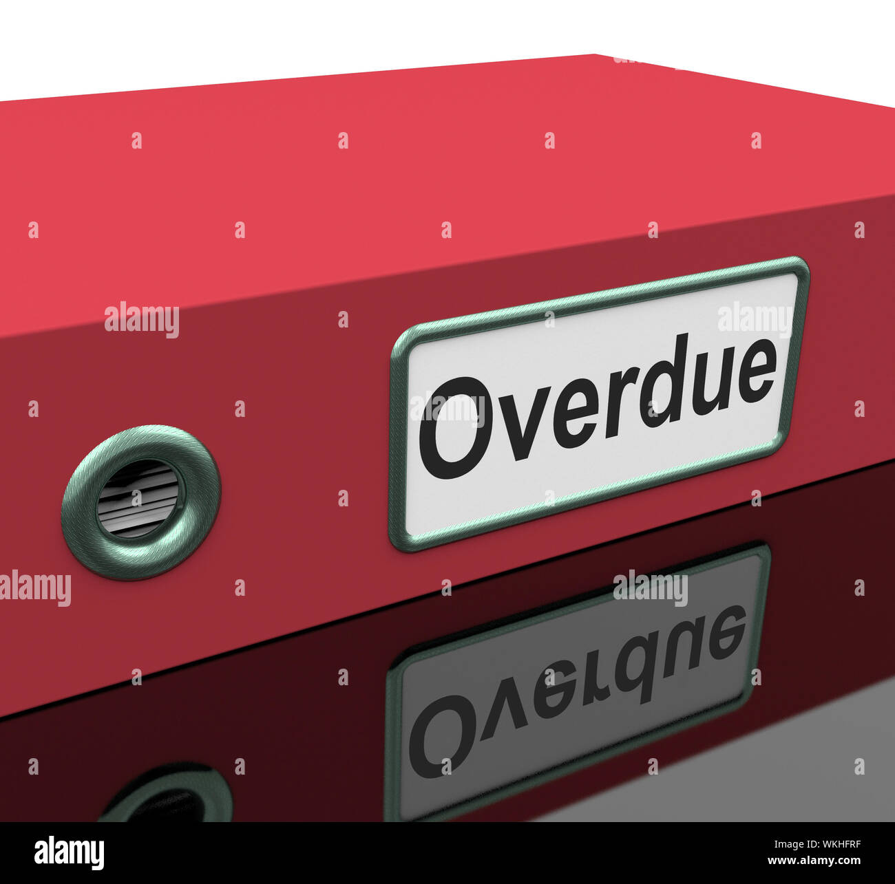Overdue File Representing Behind Time And Files Stock Photo - Alamy