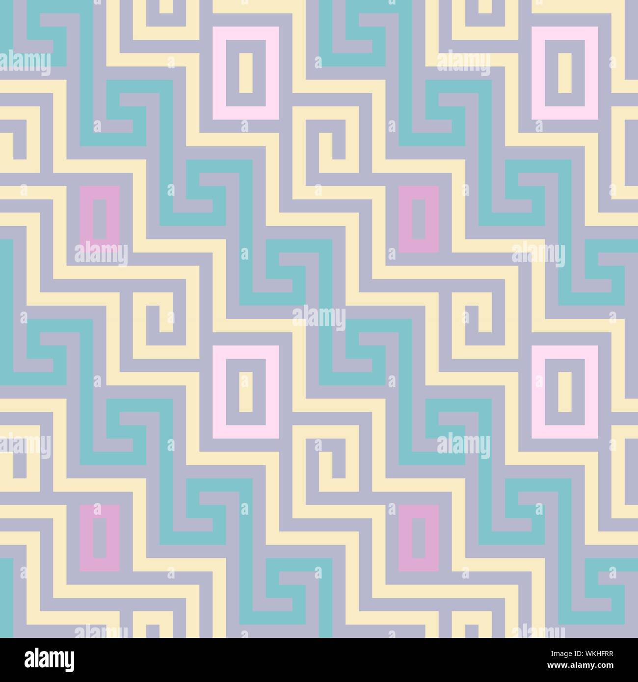 Seamless meander maze pattern Stock Vector Images - Alamy