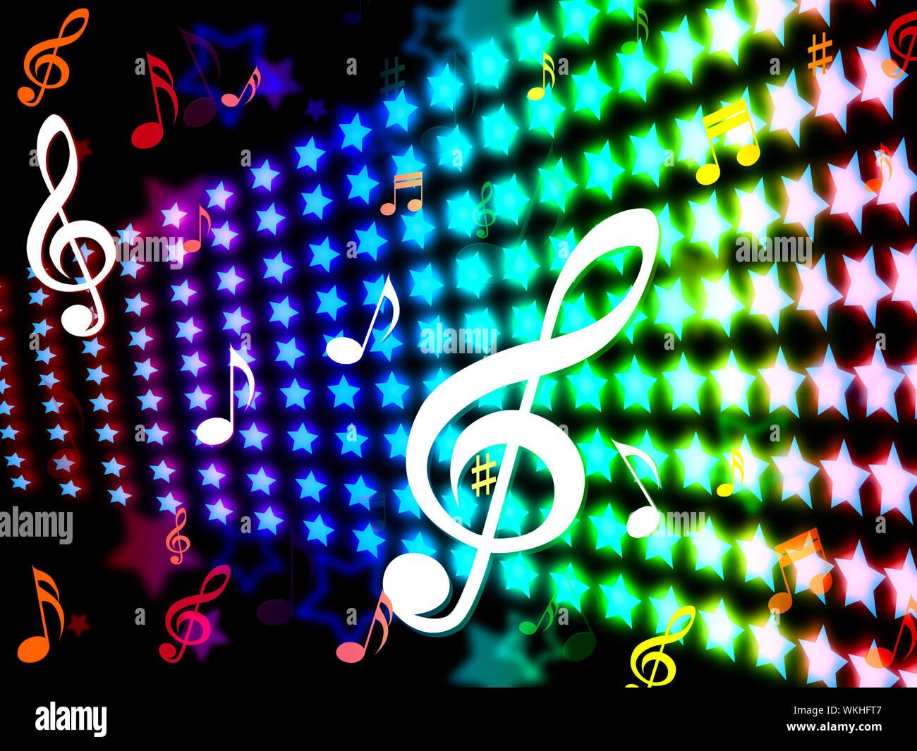 Notes Background Indicating Sheet Music And Clef Stock Photo - Alamy