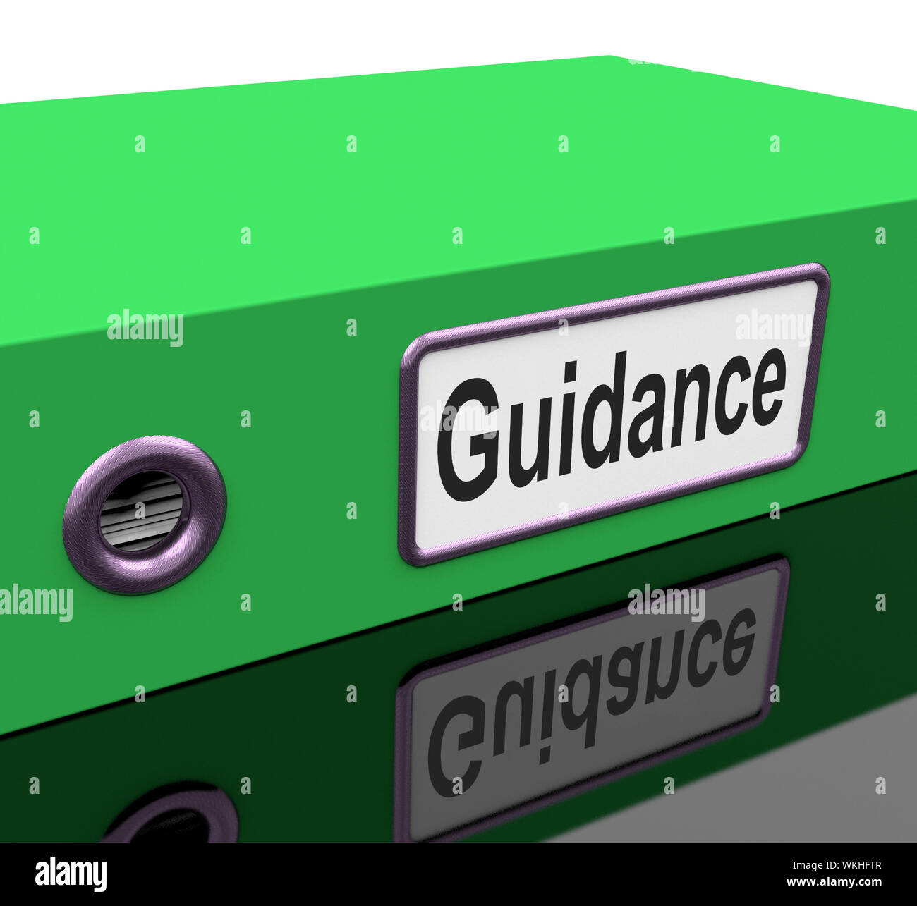 File Guidance Showing Help Assistance And Files Stock Photo - Alamy