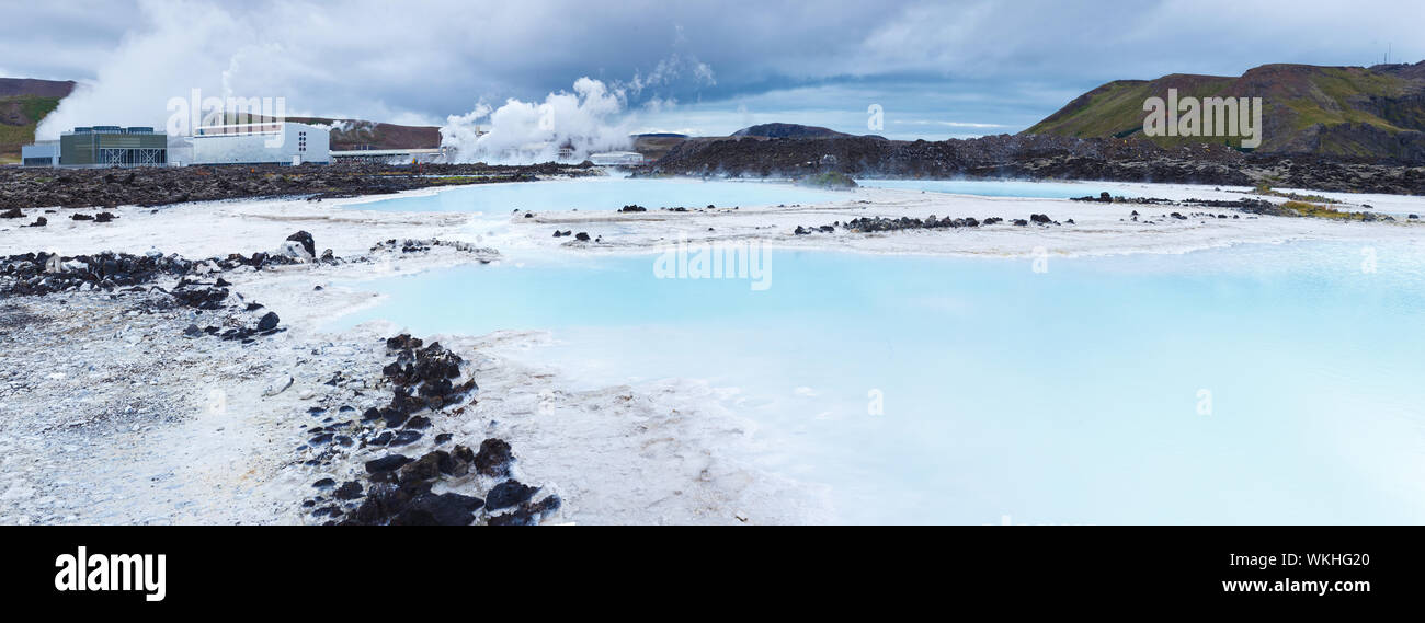 The famous blue lagoon geothermal bath near Reykjavik, Iceland ...