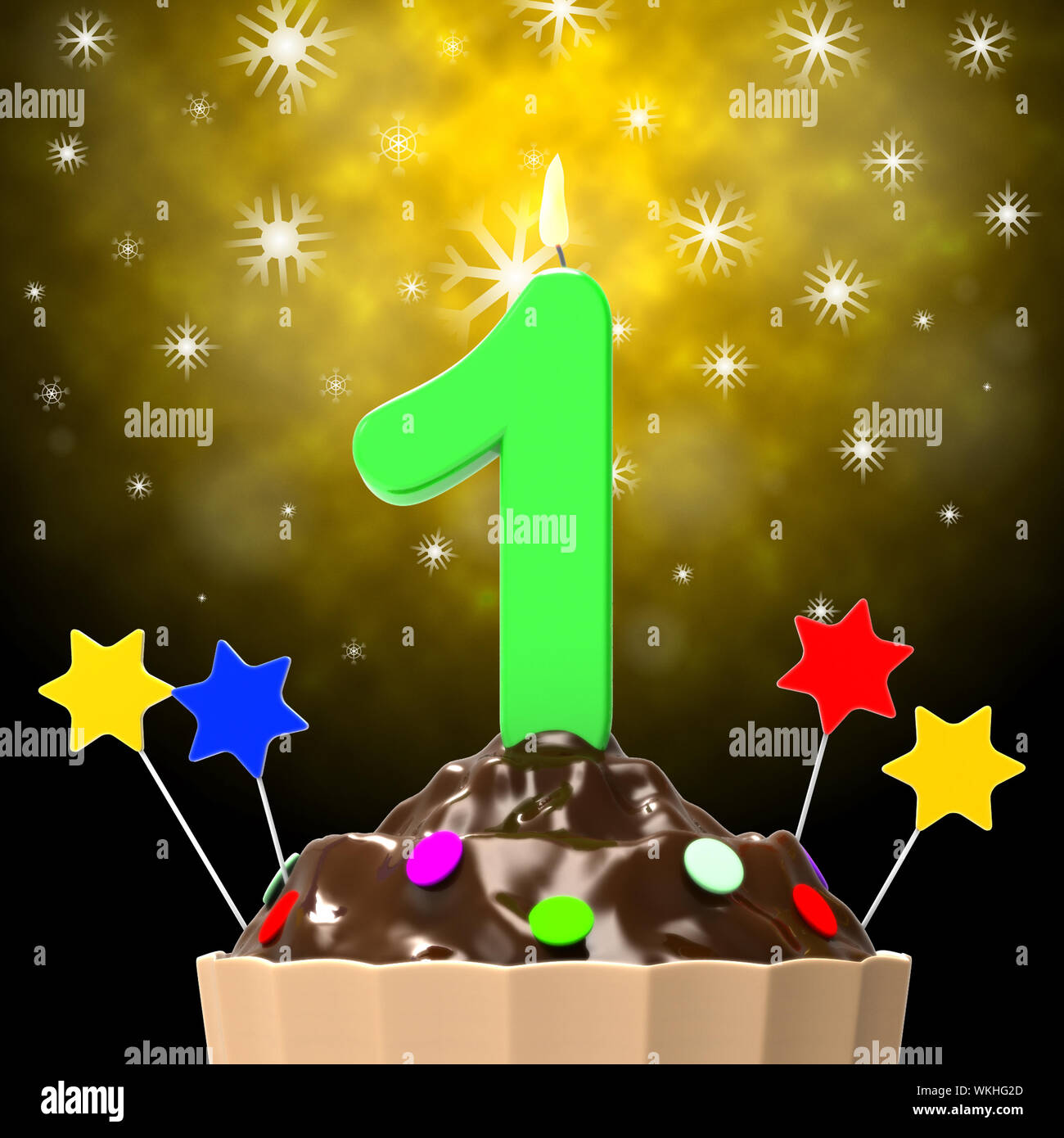 Birthday First Representing 1St Congratulations And Greeting Stock ...