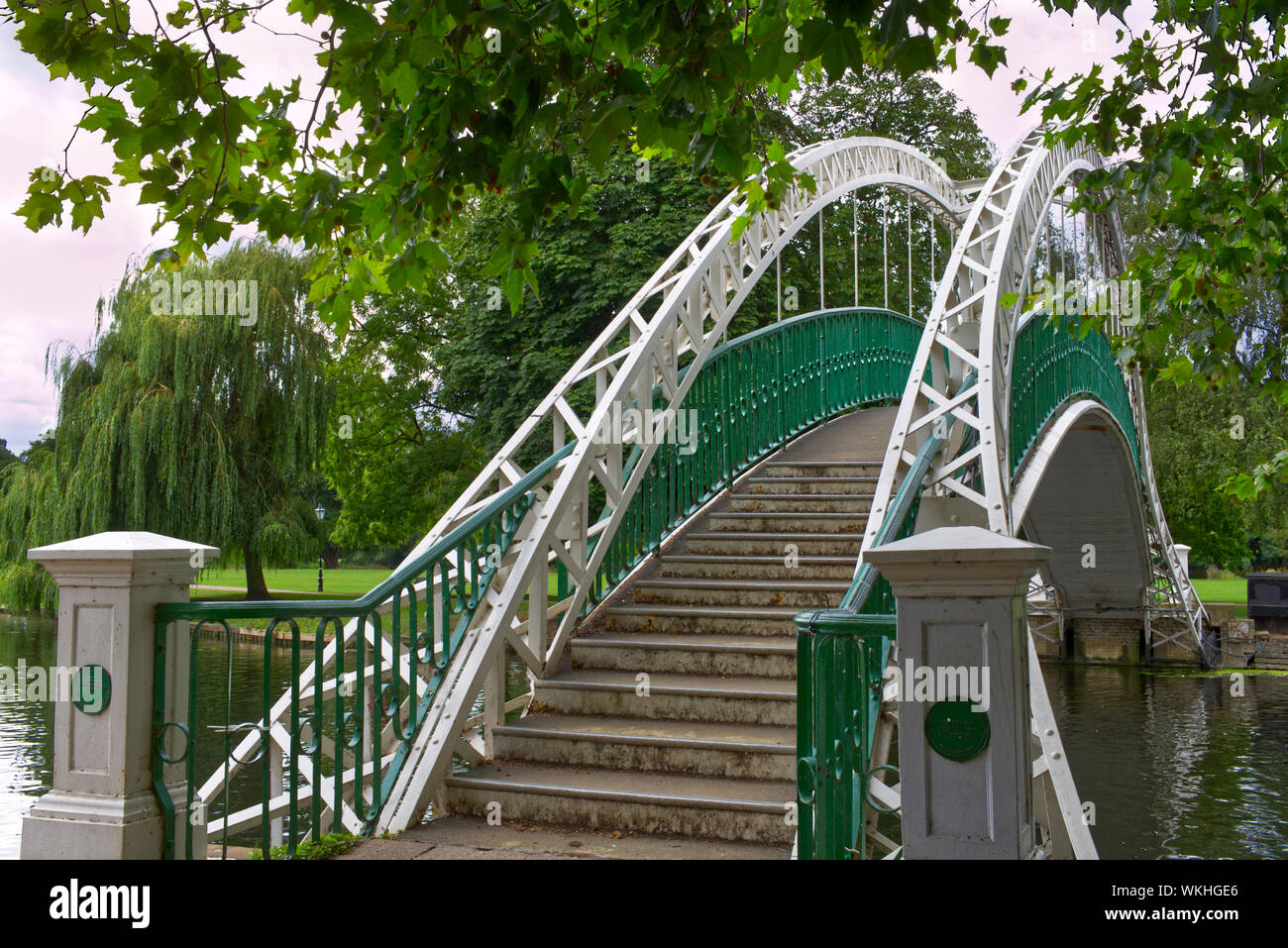 Bedford Suspension Bridge was built in the nineteenth century and spans ...