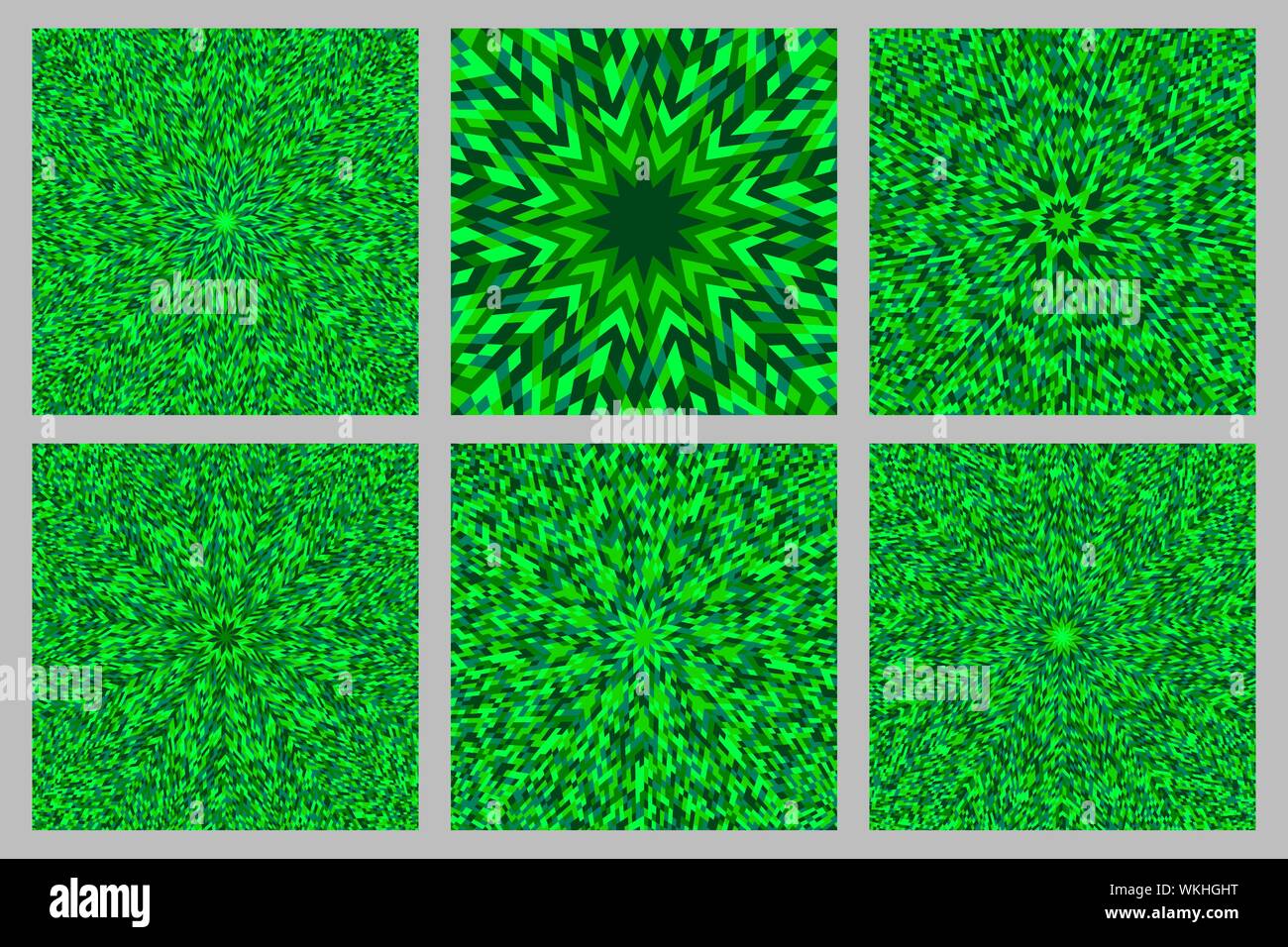 Dynamic burst pattern background set - circular hypnotic abstract ...