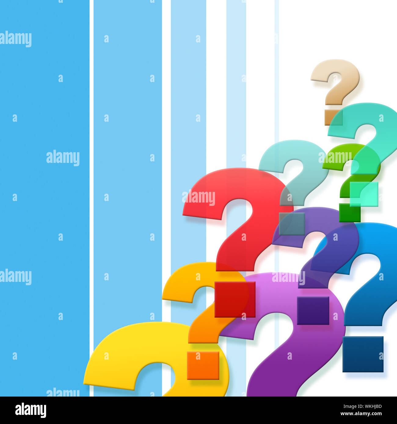 Question Marks Showing Frequently Asked Questions And Blank Space Stock ...