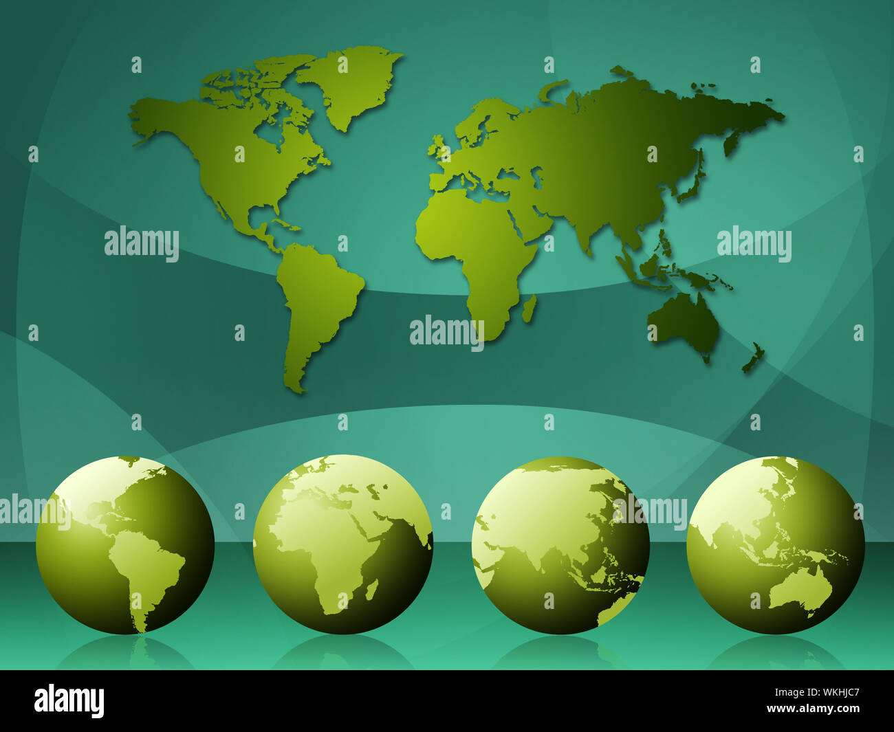 World Map Representing International Geographical And Template Stock ...