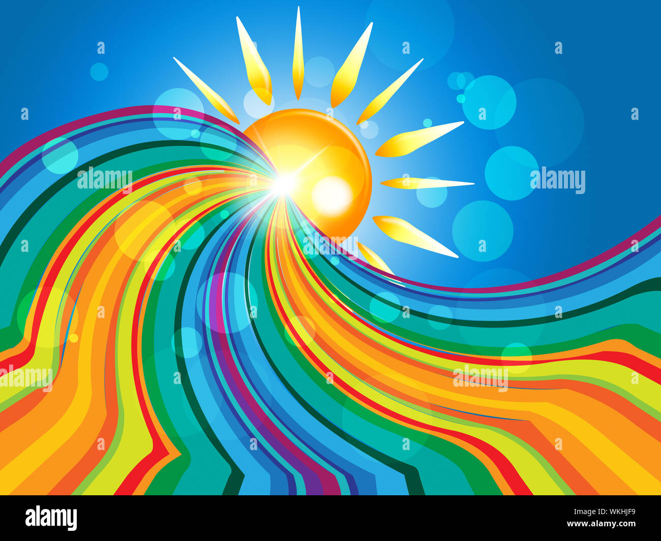 Sun Swirl Showing Text Space And Swirling Stock Photo - Alamy