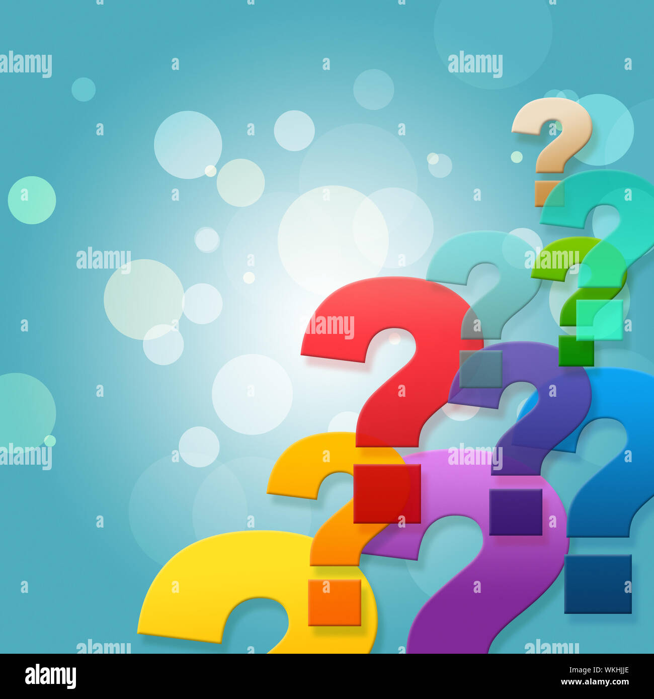 Question Marks Indicating Frequently Asked Questions And Blank Space ...