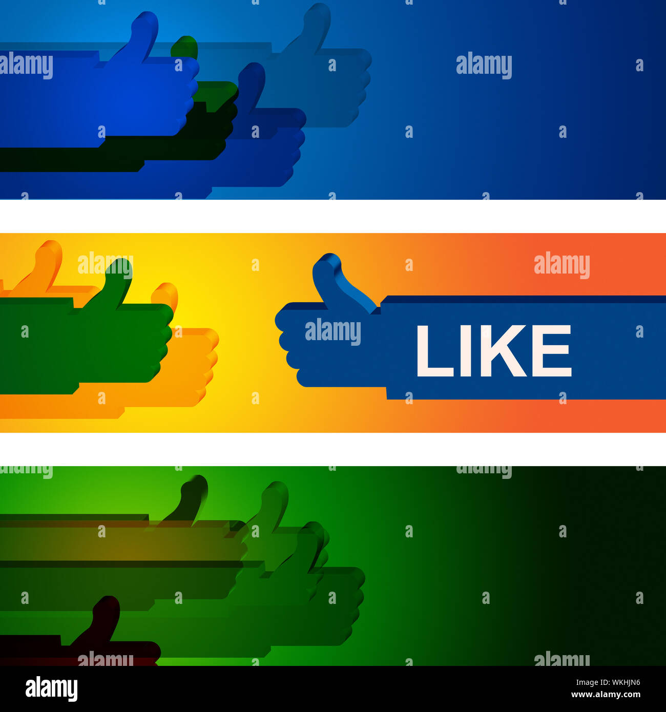 Like Background Showing Social Media And Colors Stock Photo - Alamy