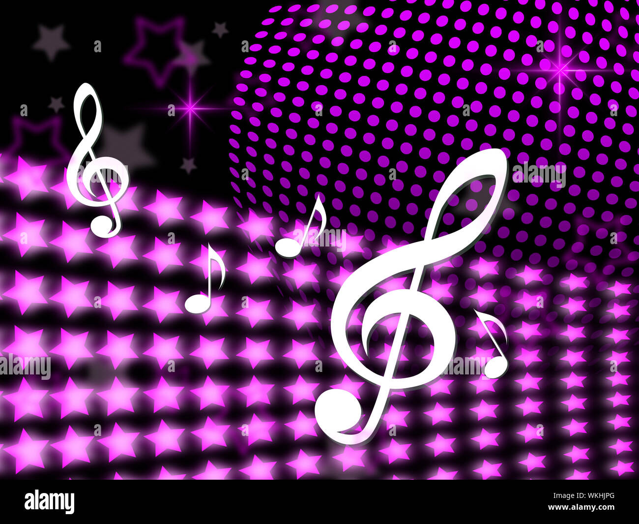 Notes Background Indicating Sound Track And Audio Stock Photo - Alamy