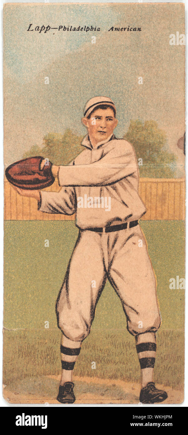 John Lapp/John Barry, Philadelphia Athletics, baseball card portrait Stock Photo - Alamy