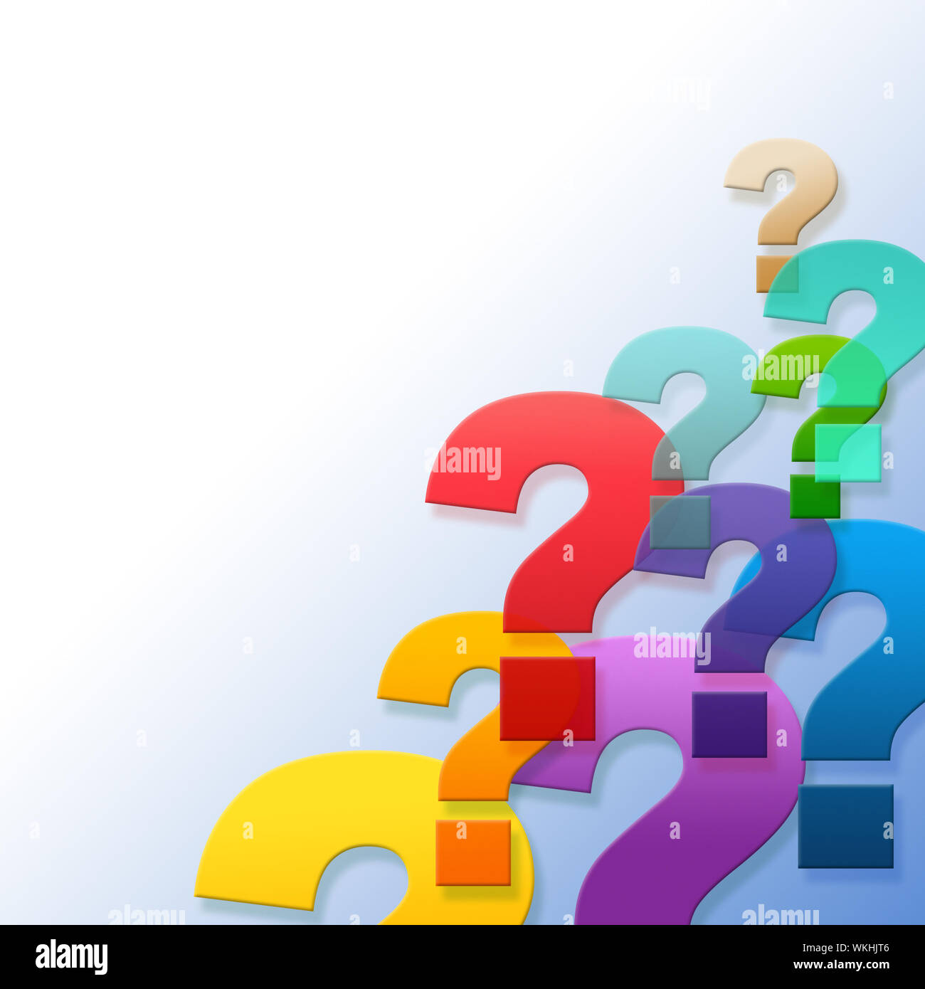 Question Marks Indicating Frequently Asked Questions And Text Space ...