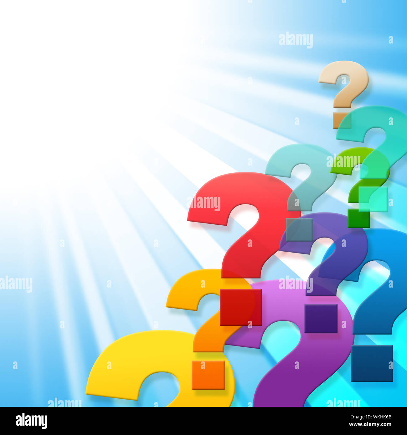 Question Marks Showing Frequently Asked Questions And Blank Space Stock ...