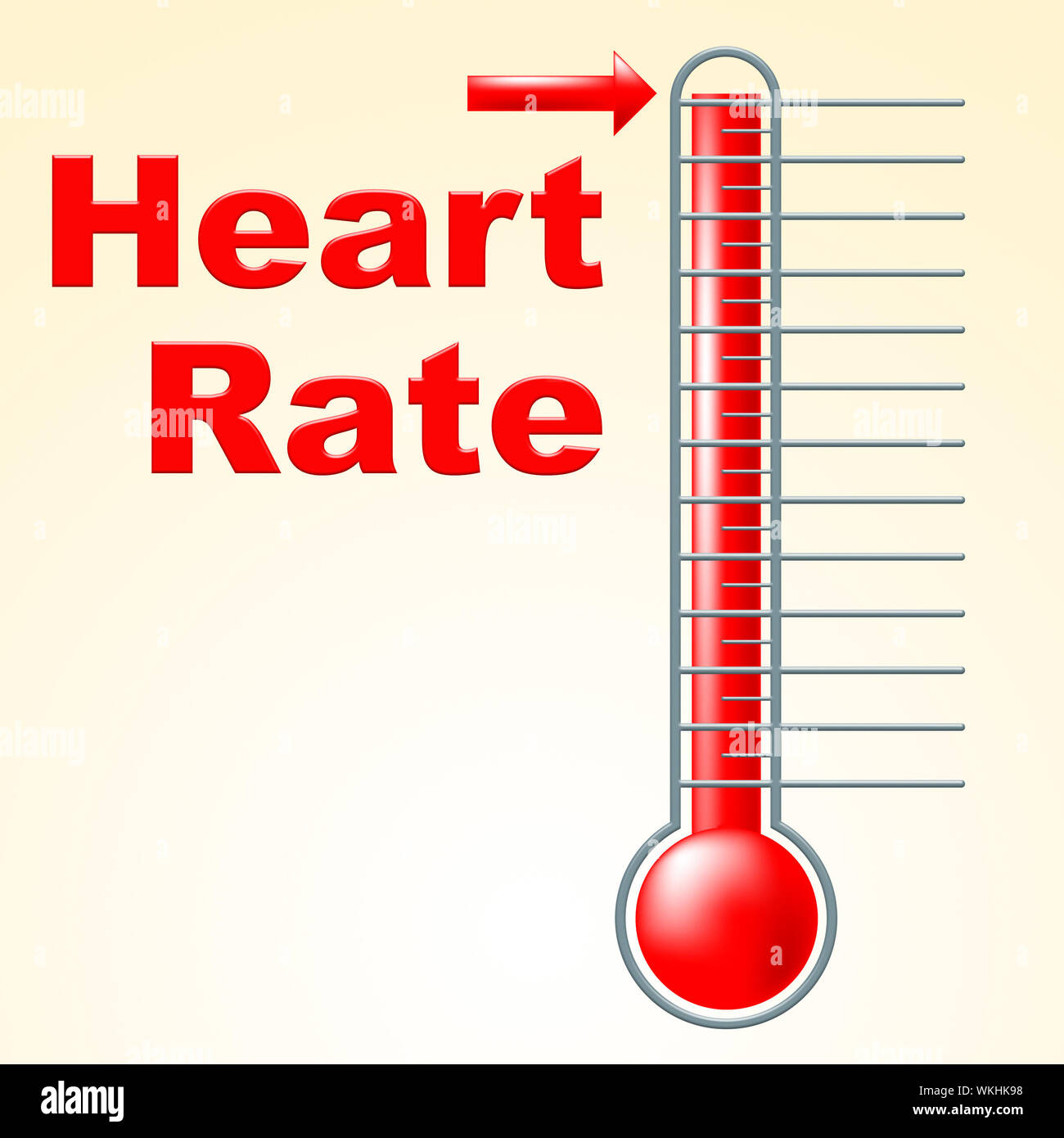 Heart Rate Representing Celsius Thermometer And Cardiogram Stock Photo ...