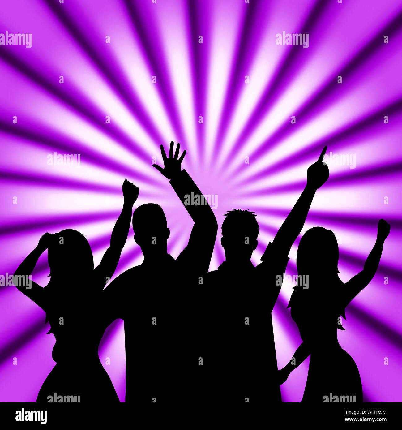 Disco Party Representing Nightclub Cheerful And Celebrate Stock Photo ...