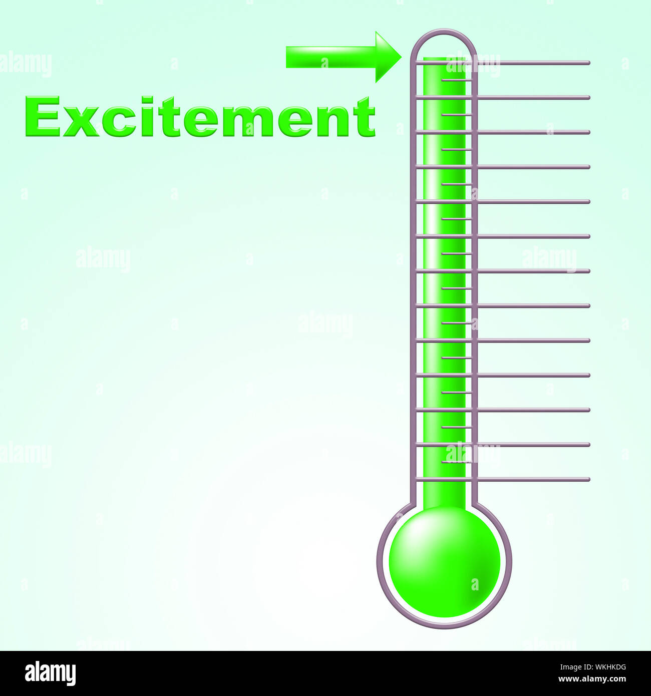 Excitement Thermometer Showing Thrill Exciting And Measurement Stock ...
