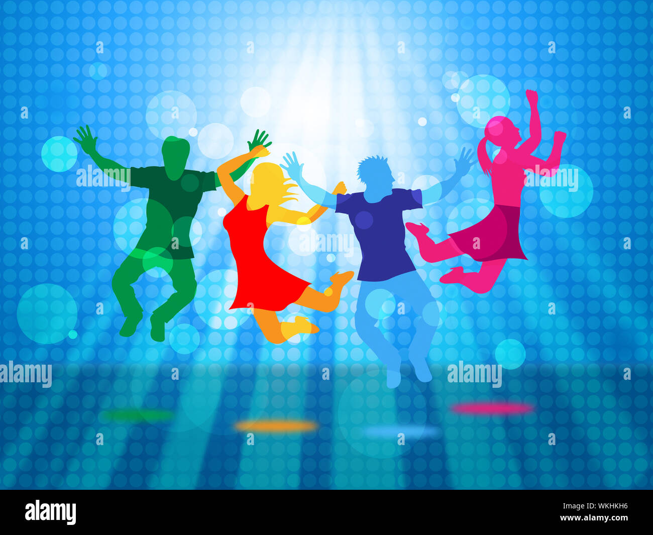 Glow Kids Indicating Light Burst And Active Stock Photo - Alamy