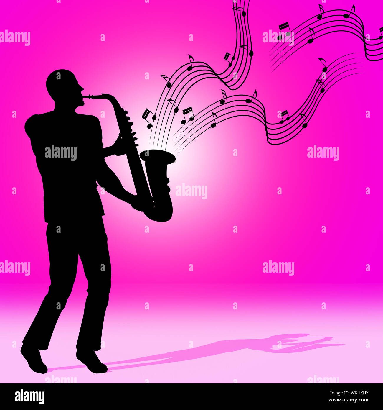 Saxophone Sun Representing Jazz Music And Musical Stock Photo - Alamy