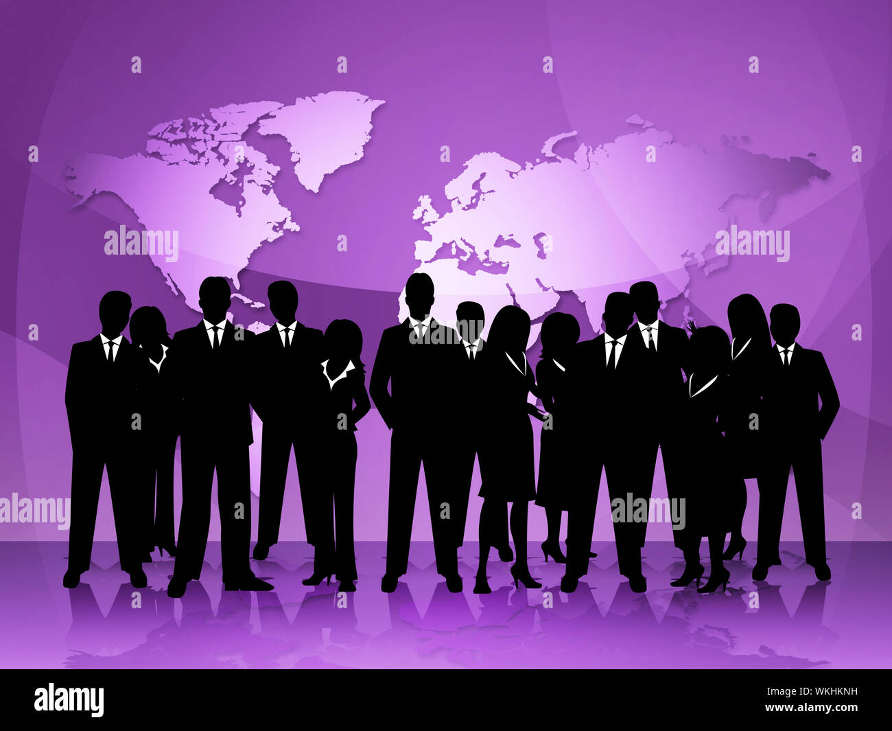 Business People Showing Globally Corporate And Globalise Stock Photo ...