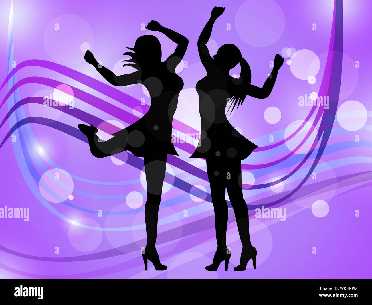 Dancing Disco Meaning Adults Dancer And Women Stock Photo - Alamy