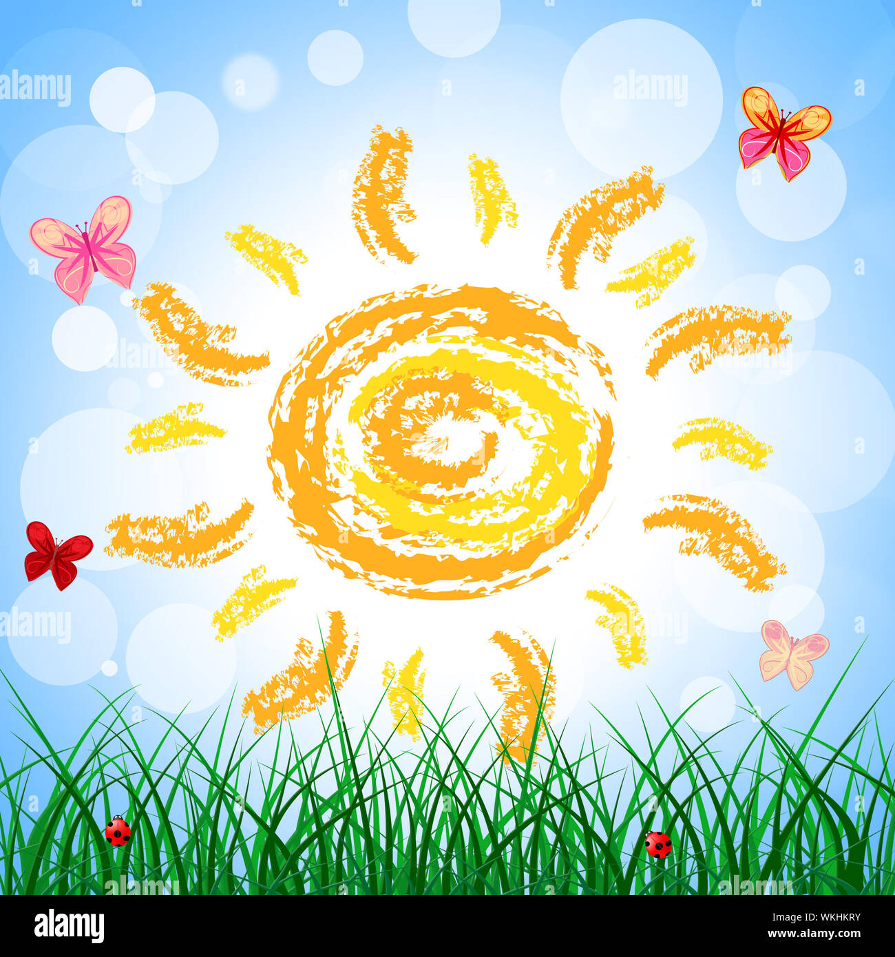 Sun Rays Indicating Summer Time And Beam Stock Photo - Alamy