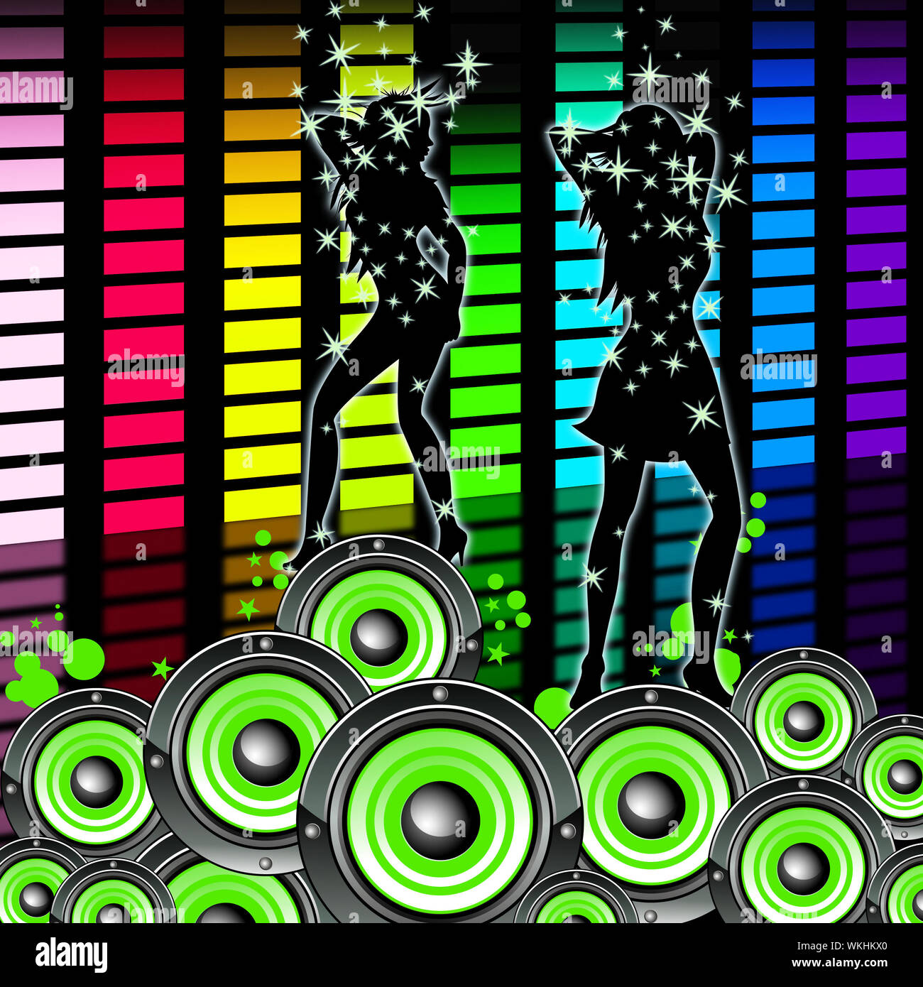 Music Equaliser Representing Sound Track And Level Stock Photo - Alamy