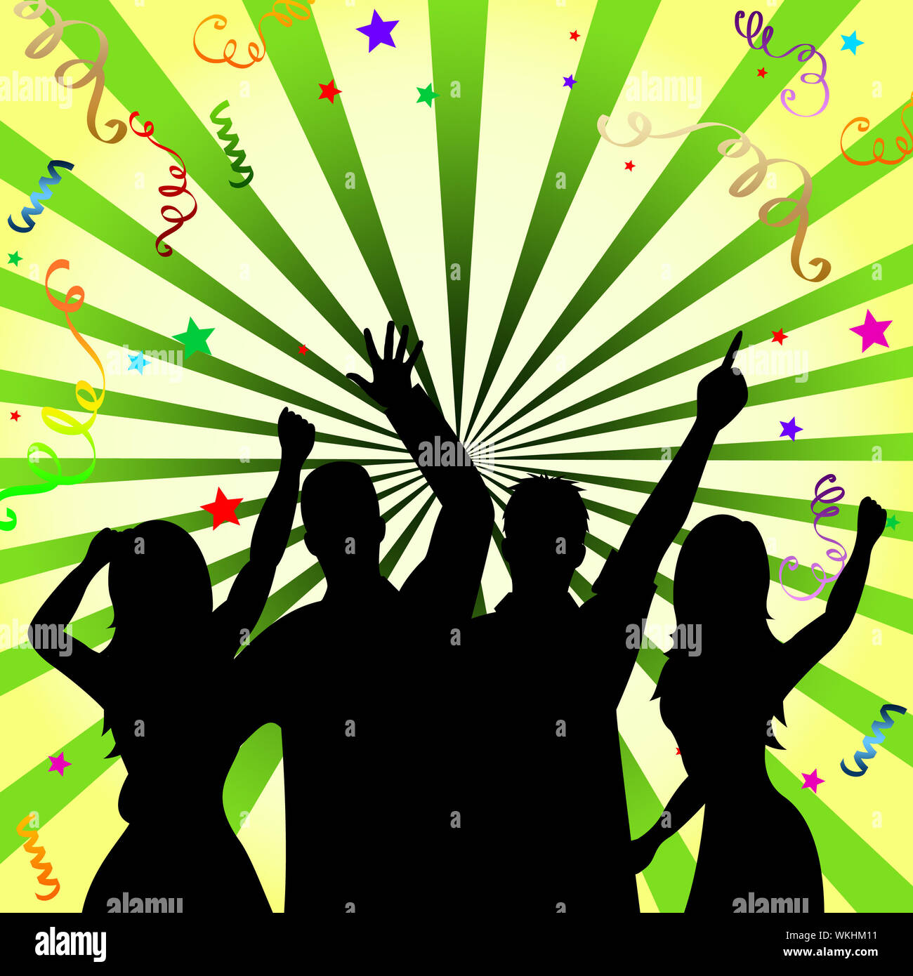 Celebrate Disco Meaning Nightclub Dancer And Celebrations Stock Photo ...