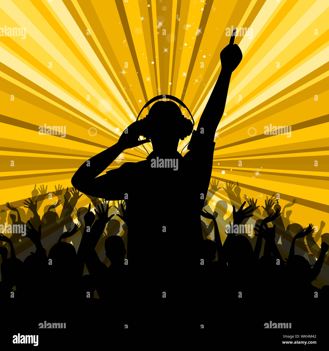 Disco Nightclub Representing Party Dj And Dancing Stock Photo - Alamy