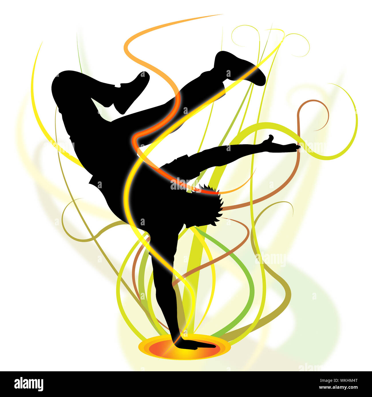 Break Dancer Meaning Disco Music And Discotheque Stock Photo - Alamy