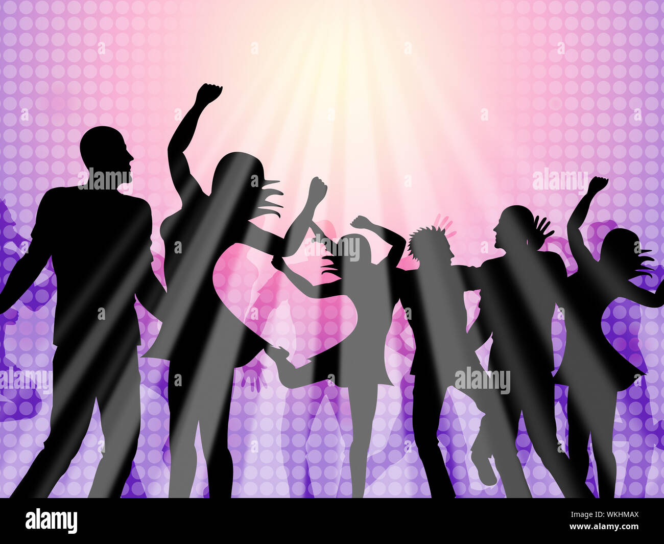 Dancing Party Indicating Disco Music And Parties Stock Photo - Alamy