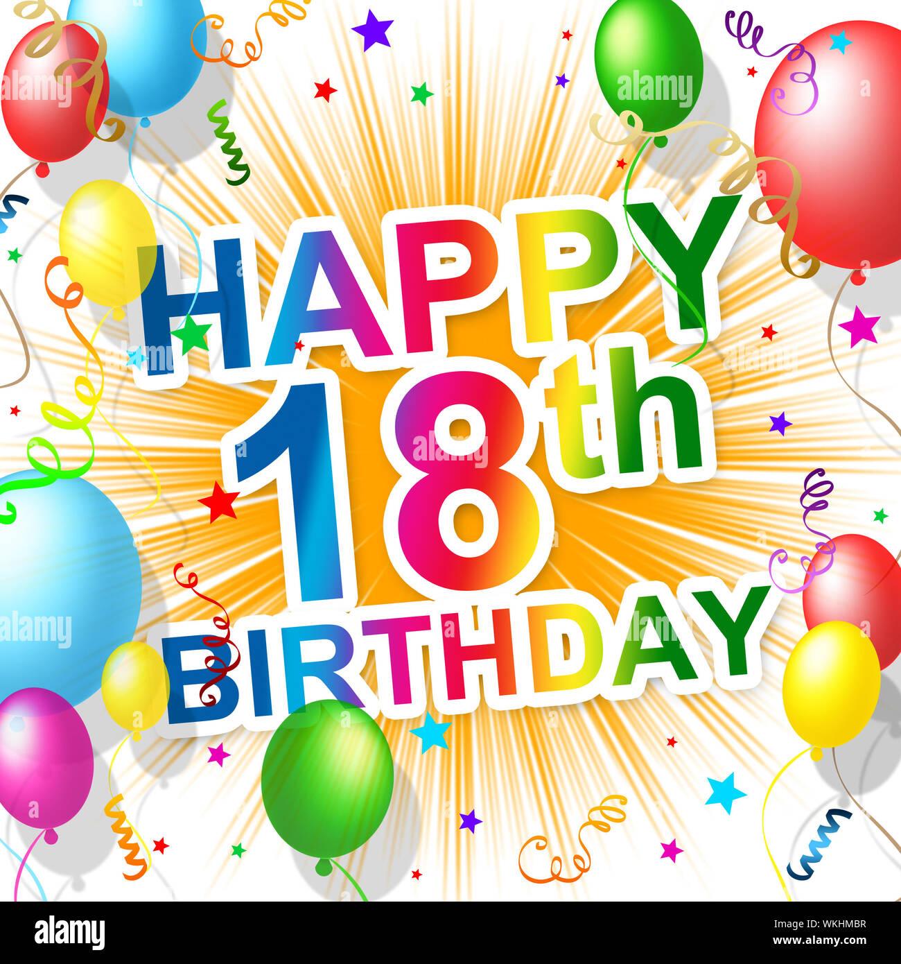 Happy eighteenth birthday hi-res stock photography and images - Alamy
