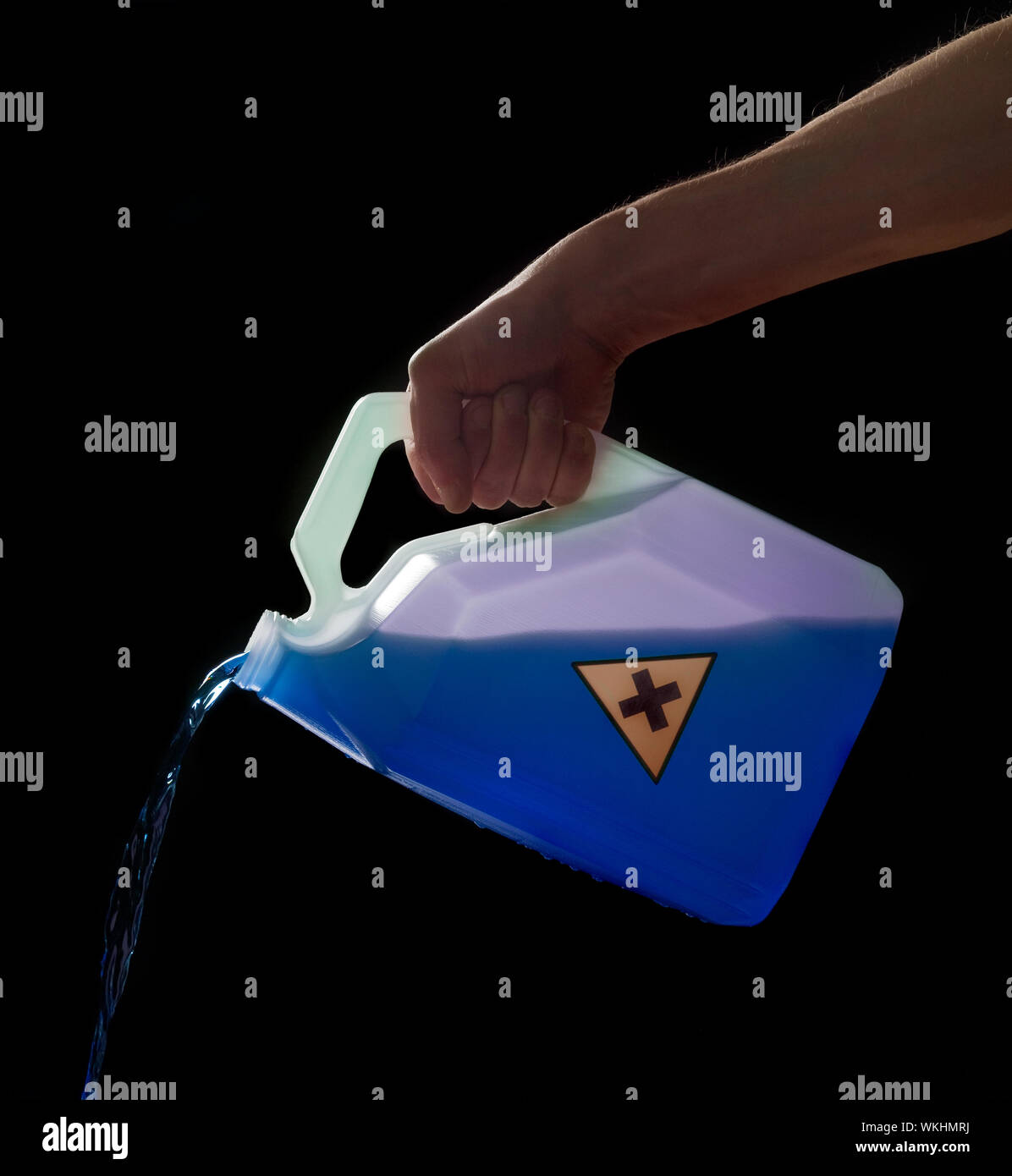 Can with biohazard content Stock Photo - Alamy