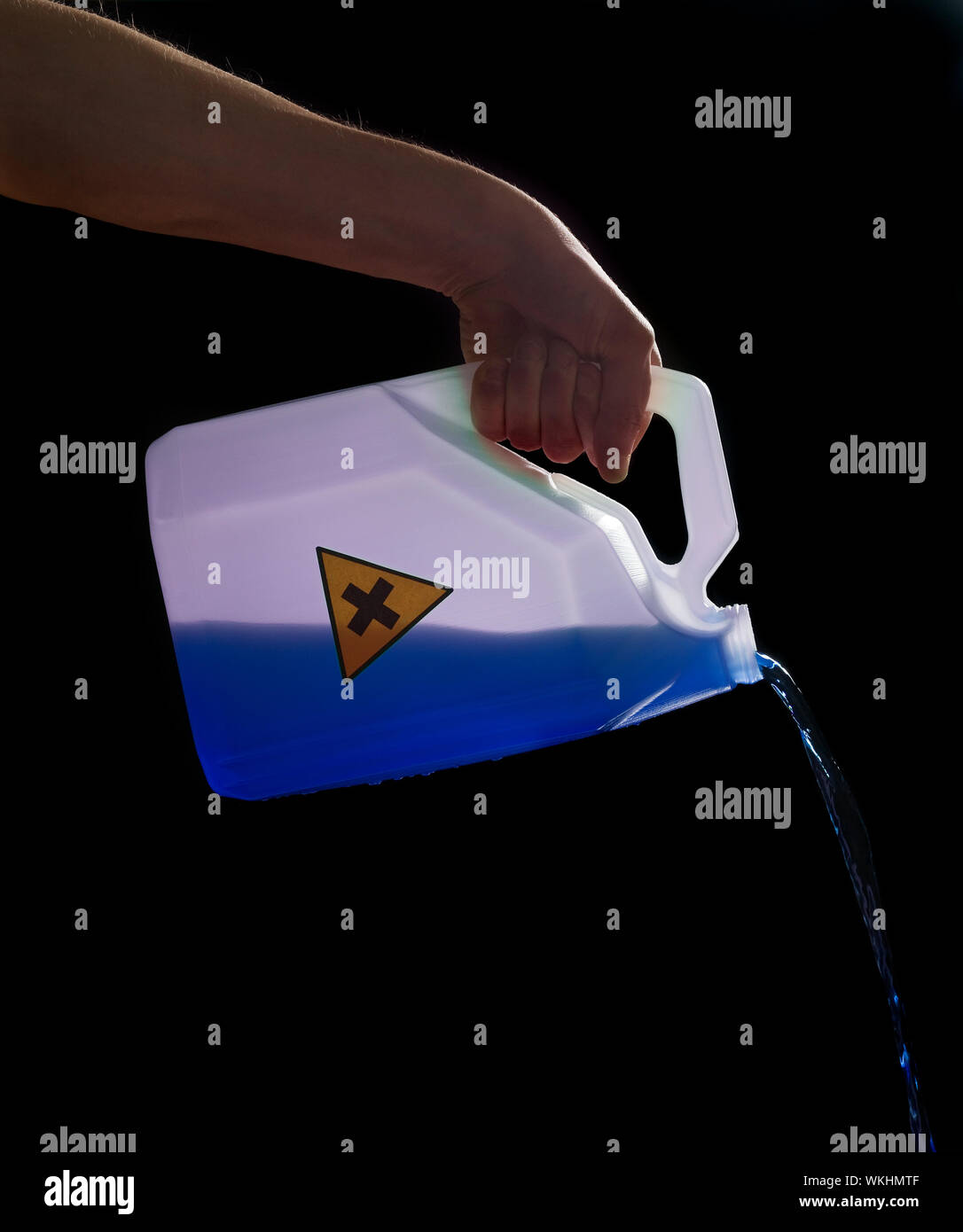 Cans with biohazard content Stock Photo - Alamy