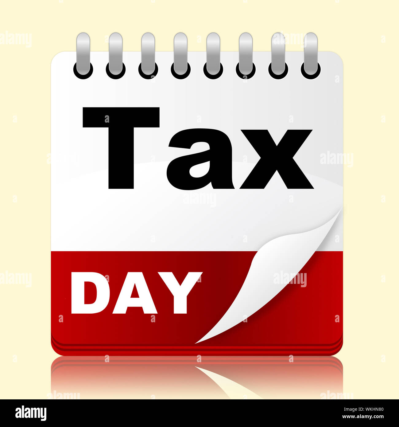 Tax Day Representing Excise Duty And Event Stock Photo - Alamy